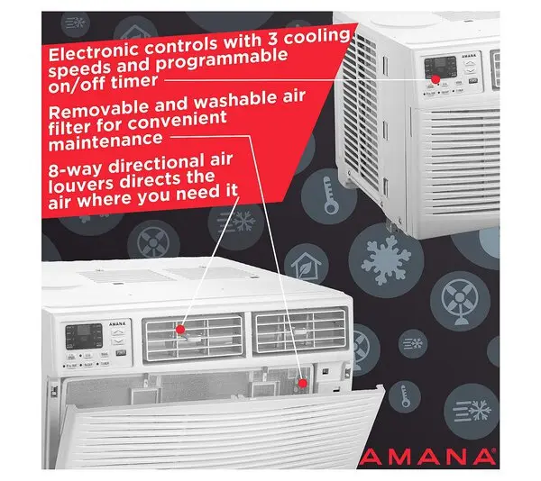 AMANA 15,000 Btu Window-mounted Air Conditioner With Remote