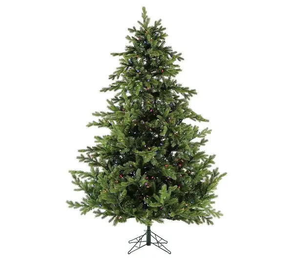 FRASER HILL FARM 7.5-ft. Woodside Pine Christma S Tree Pre-lit - One-color