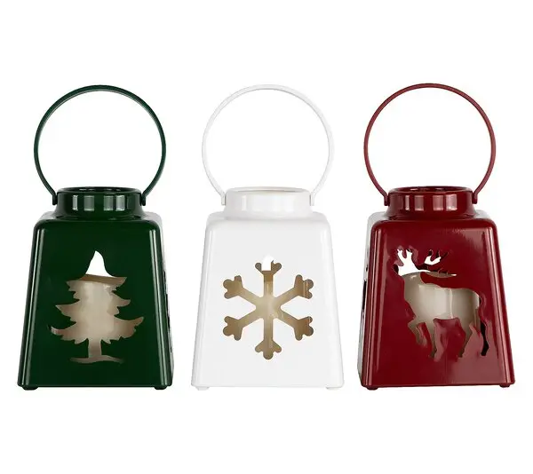 NORTHLIGHT 8' Led Christmas Candle Lanterns Set Of 3 - One-color