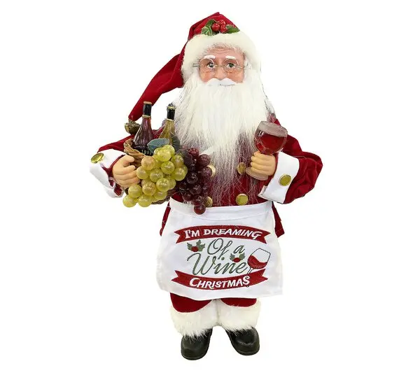 SANTA'S WORKSHOP 15' Wine Christmas Claus