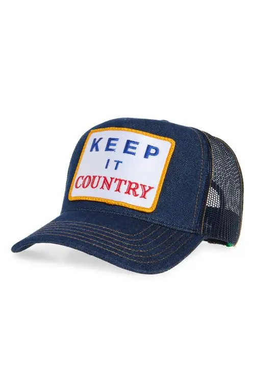 FRIDAY FEELIN’ Patch Trucker Hat - Denim