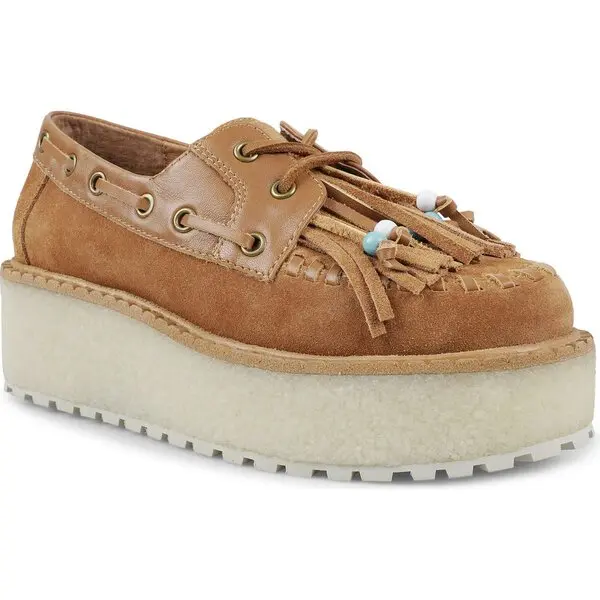 ZIGI Skipper Platform Wedge Loafer - Tan Suede