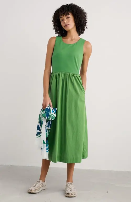 Seasalt Cornwall Mixed Media Sleeveless Midi Dress - Hedgerow | Editorialist
