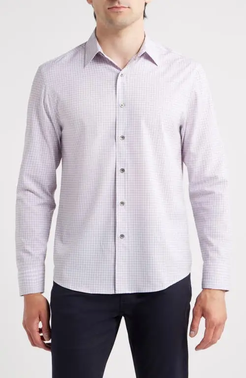 W.R.K Trim Fit Gingham Check Performance Button-up Shirt