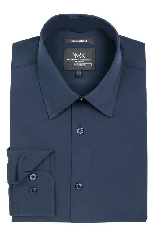 W.R.K Regular Fit Solid Performance Dress Shirt