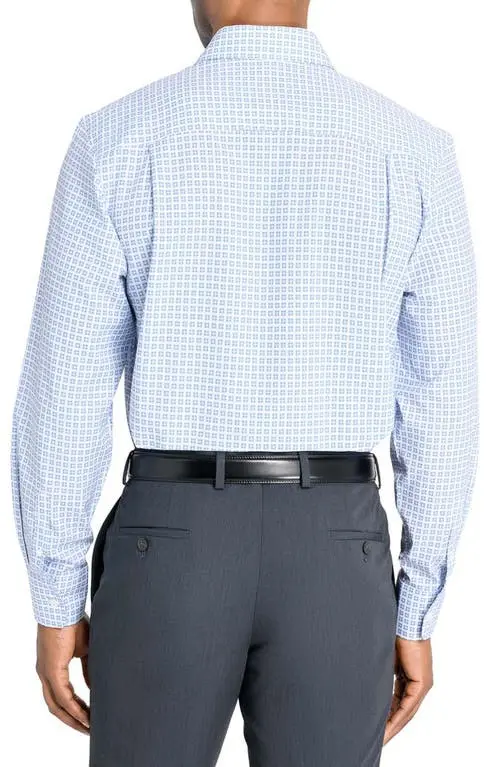 W.R.K Regular Fit Square Print Performance Dress Shirt
