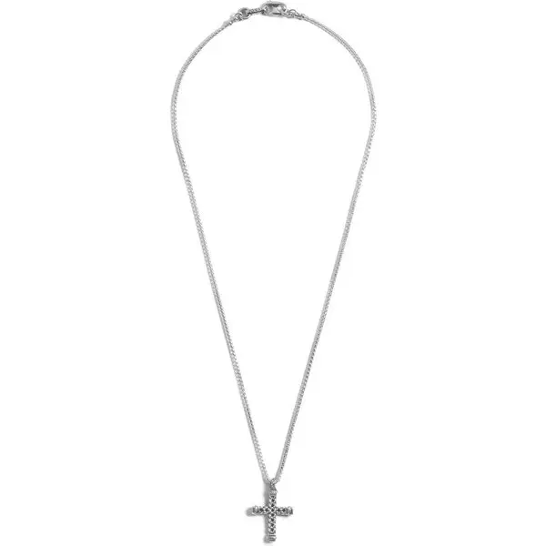 JONAS STUDIO Braided Cross Pendant Necklace - Silver