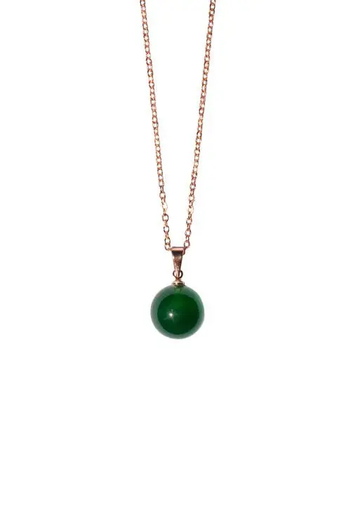 SEREE Jade Pendant Necklace - Green