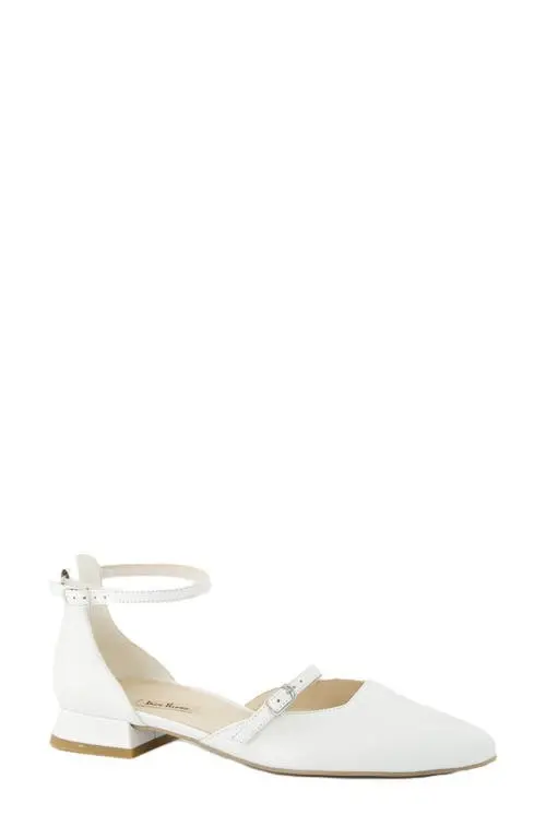 Paul Green Vivien Ankle Strap Pumps - Pearl Ivory Soft Nappa