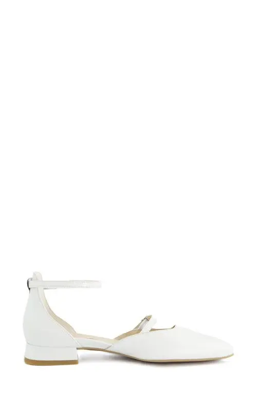Paul Green Vivien Ankle Strap Pumps - Pearl Ivory Soft Nappa