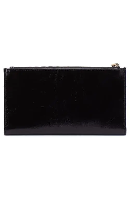 Hobo Large Jill Leather Bifold Wallet - Black