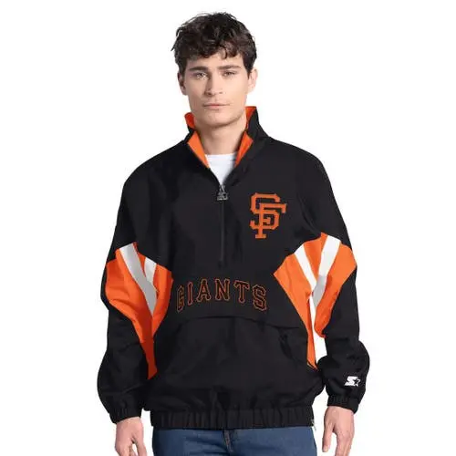 STARTER San Francisco Giants Cooperstown Chief Half-zip Pullover