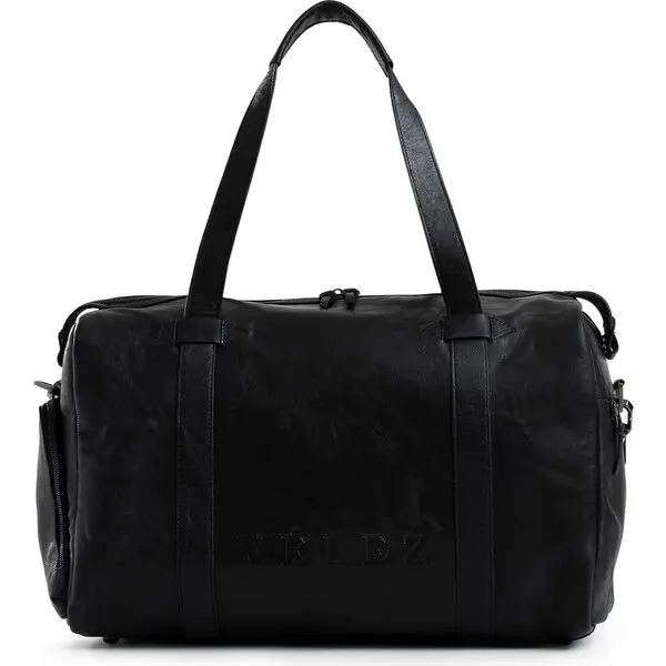 VELEZ Essential Bowling Handbag With Aged Effect - Black