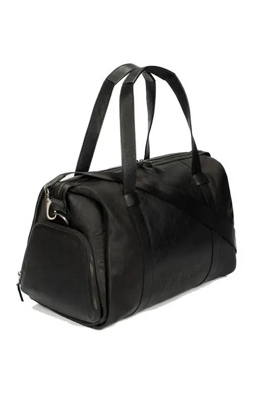 VELEZ Vuelos Full Grain Leather Travel Bag - Black