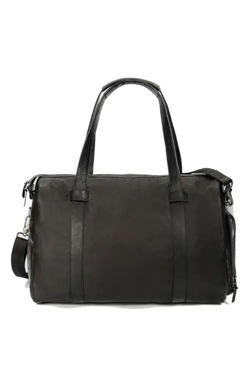 VELEZ Vuelos Full Grain Leather Travel Bag - Black