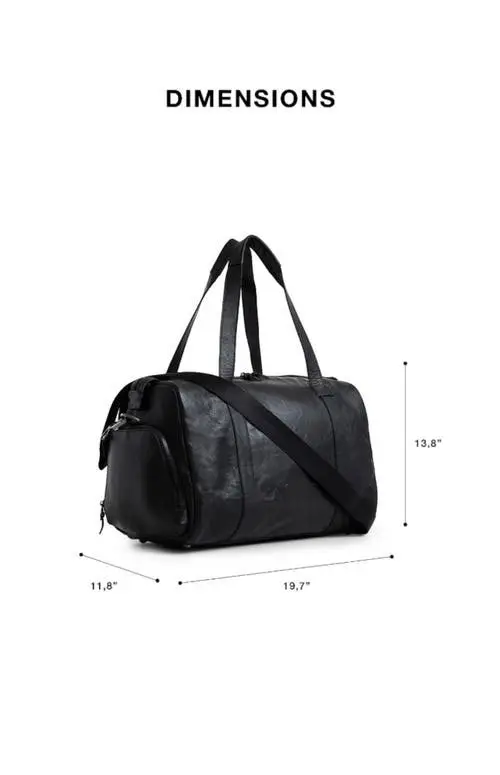 VELEZ Vuelos Full Grain Leather Travel Bag - Black