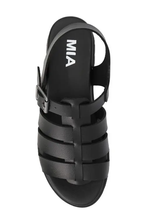 Mia Kaja Platform Fisherman Sandal - Black