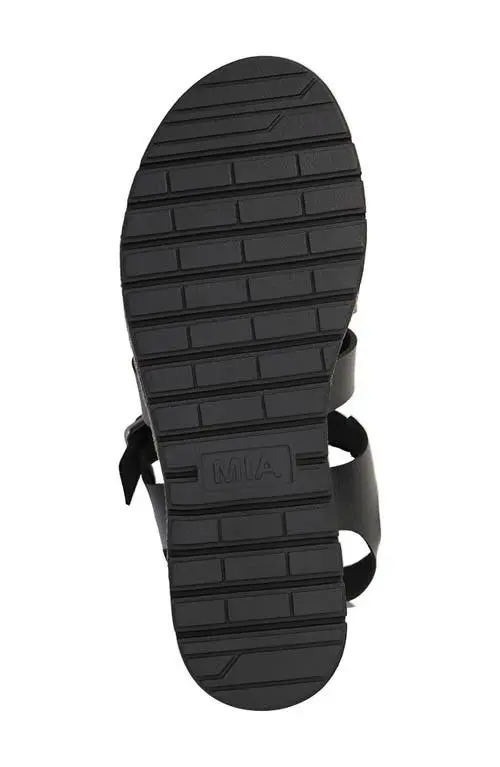 Mia Kaja Platform Fisherman Sandal - Black