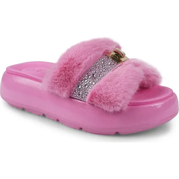 ZIGI Faux Fur Platform Sandal - Fuscia