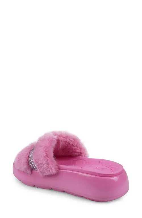 ZIGI Faux Fur Platform Sandal - Fuscia