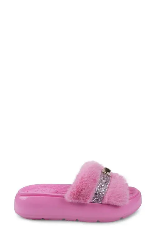 ZIGI Faux Fur Platform Sandal - Fuscia
