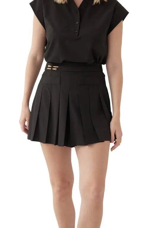 HONORS The Pleated Skort - Black