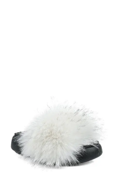 ZIGI Fabbi Faux Fur Platform Sandal - White