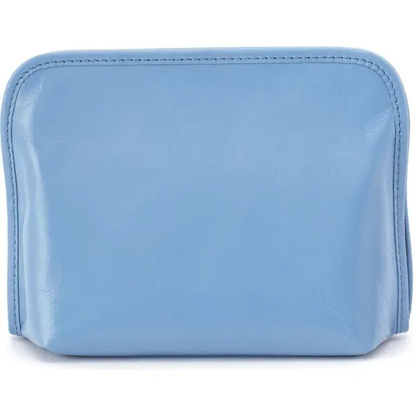 Hobo Beauty Leather Cosmetics Case - Faded Denim