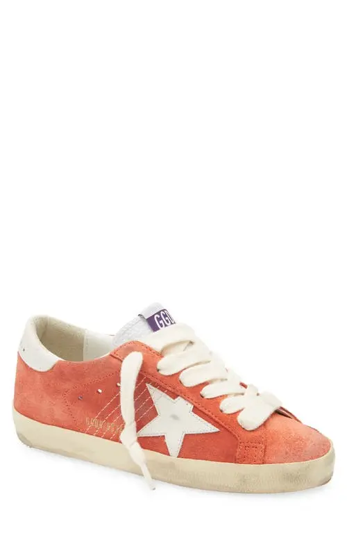 GOLDEN GOOSE Super-star Low-top Sneaker - Coral/ Milk
