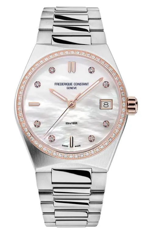 FREDERIQUE CONSTANT Highlife Diamond Bracelet Watch - Two-tone