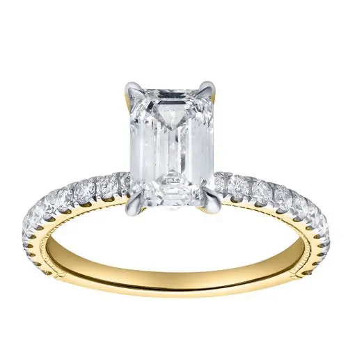 LUVMYJEWELRY 14k Gold Lab Grown Diamond Engagement Ring - 14k Yellow Gold