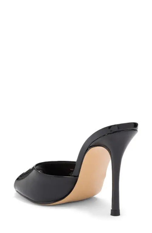 Steve Madden Priya Peep Toe Mule - Blk Patent