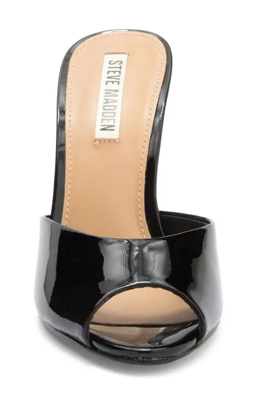 Steve Madden Priya Peep Toe Mule - Blk Patent