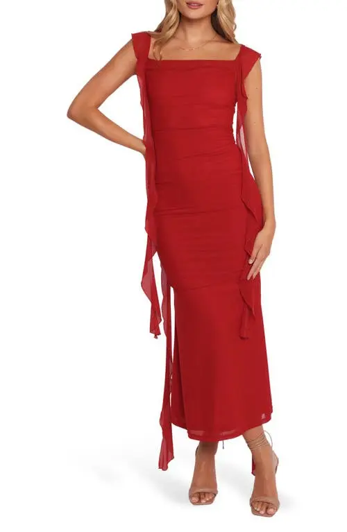 PETAL & PUP Chiara Maxi Cocktail Dress - Red