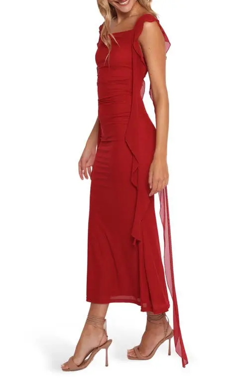 PETAL & PUP Chiara Maxi Cocktail Dress - Red