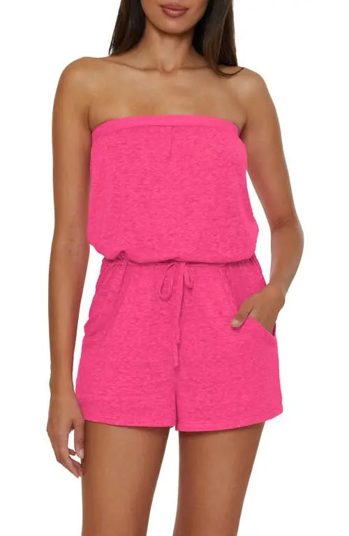 Becca Strapless Cover-up Romper - Punch
