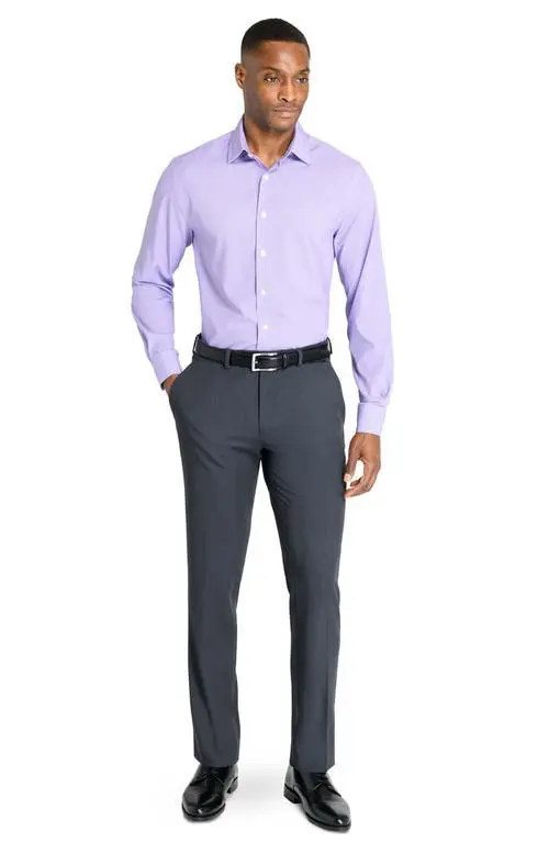 W.R.K Slim Fit Geometric Print Performance Dress Shirt