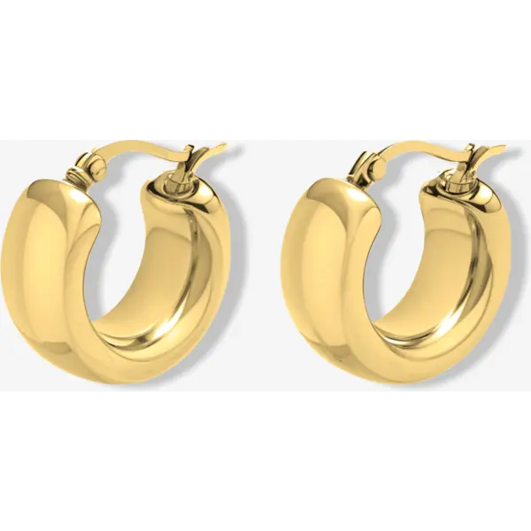 Ben Oni Polished Huggie Hoop Earrings - Gold
