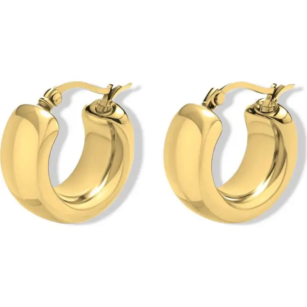 Ben Oni Polished Bold Huggie Hoops - Gold