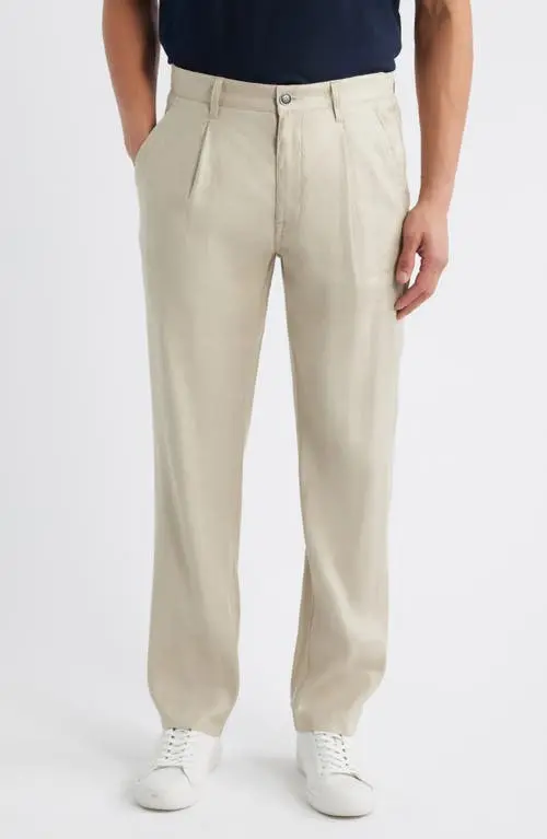 W.R.K Slim Fit Pleated Linen Blend Pants