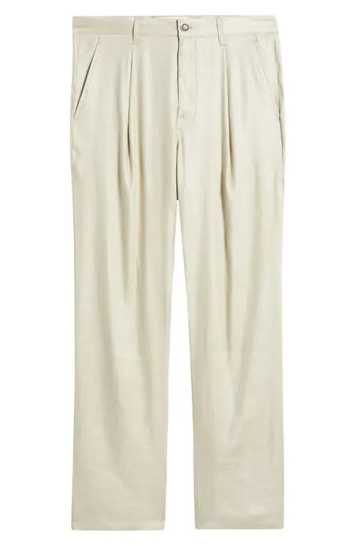 W.R.K Slim Fit Pleated Linen Blend Pants