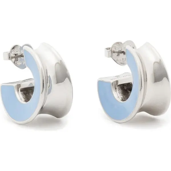 Kate Spade New York Small Enamel Hoop Earrings - Turquoise.