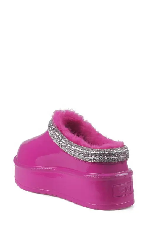 ZIGI Faux Fur Platform Slipper - Fuchsia