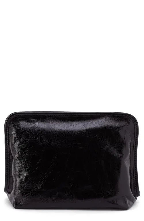 Hobo Large Leather Cosmetics Pouch - Black