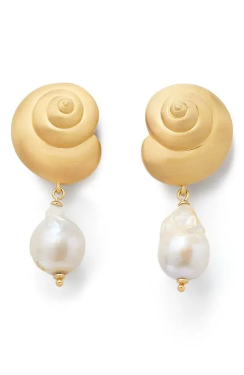 Kate Spade New York Freshwater Pearl Drop Earrings - Gold/ Pearl