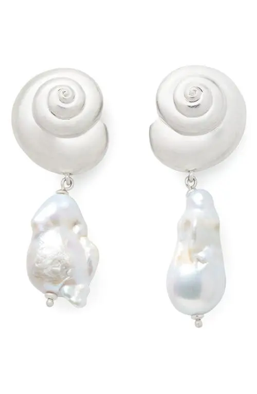 Kate Spade New York Freshwater Pearl Drop Earrings - Silver/ Pearl