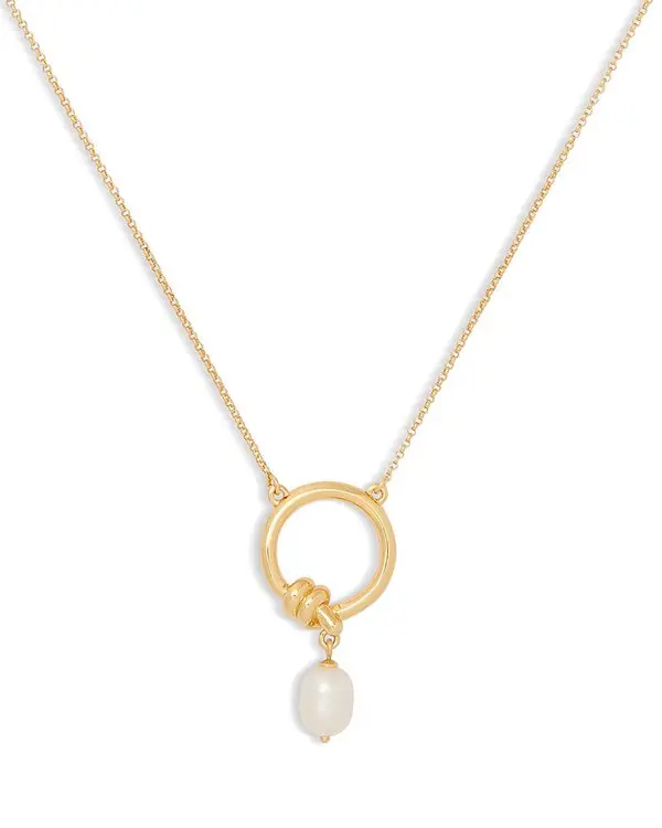 Kate Spade New York Ropes & Knots Freshwater Pearl Pendant Necklace - Gold