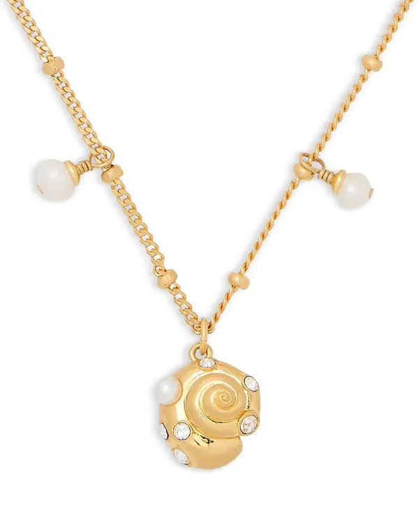 Kate Spade New York Beachside Pearl And Shell Pendant Necklace - Gold