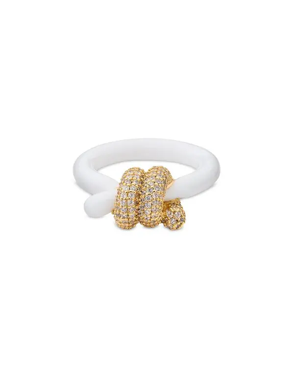 Kate Spade New York Ropes & Knots Pave & Enamel Statement Ring