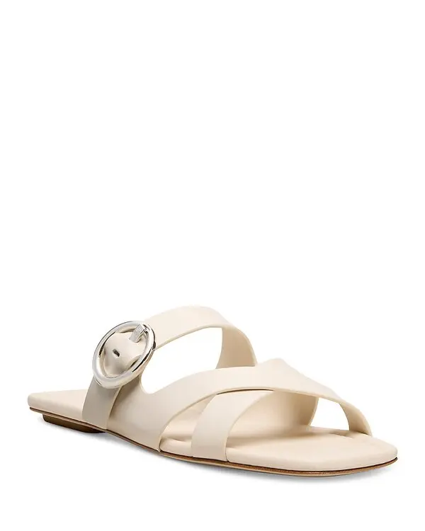 STUART WEITZMAN Villa Slide Sandals - Linen